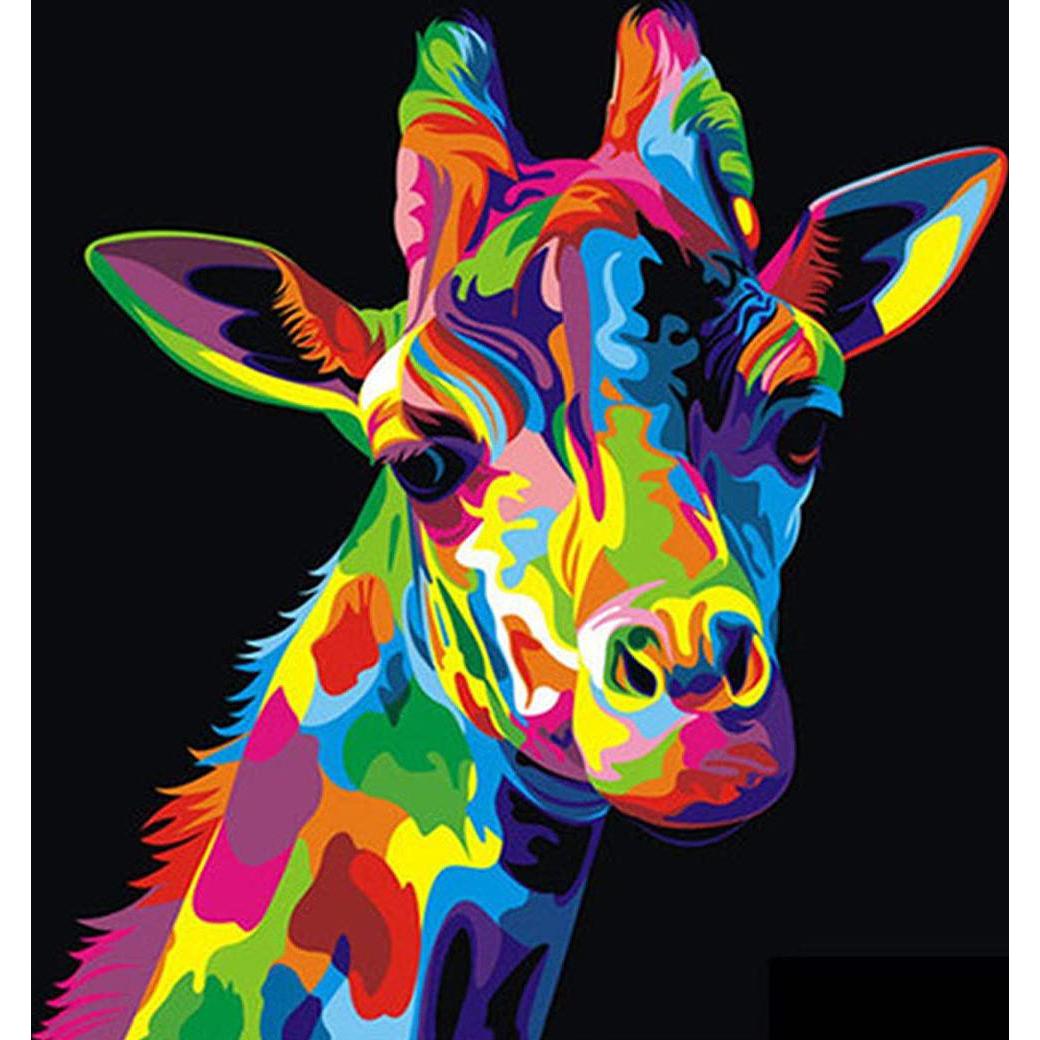 multicolored giraffe